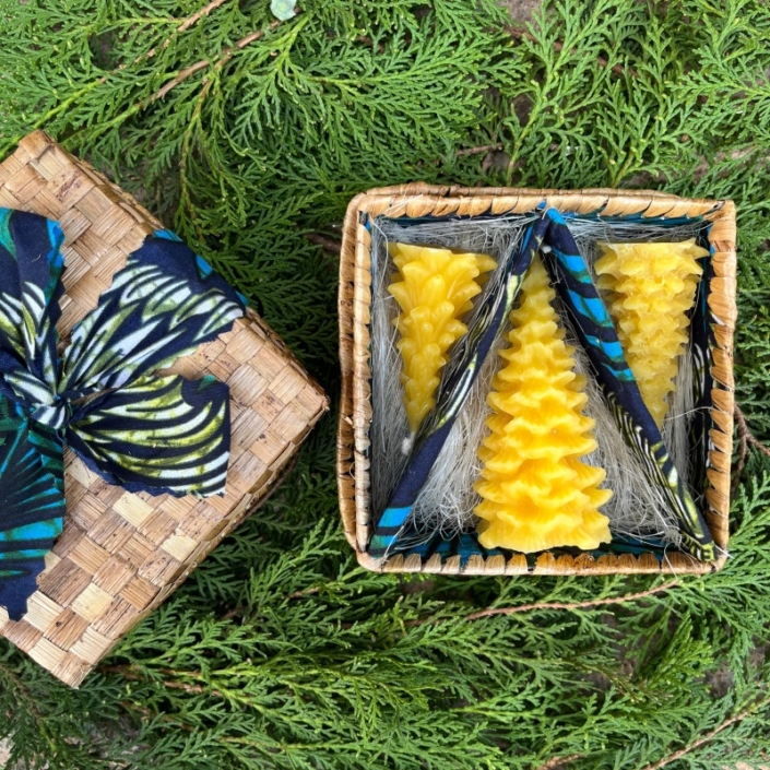 Pine Tree Candle Set in a Banana Leaf Box – Azizi Life
